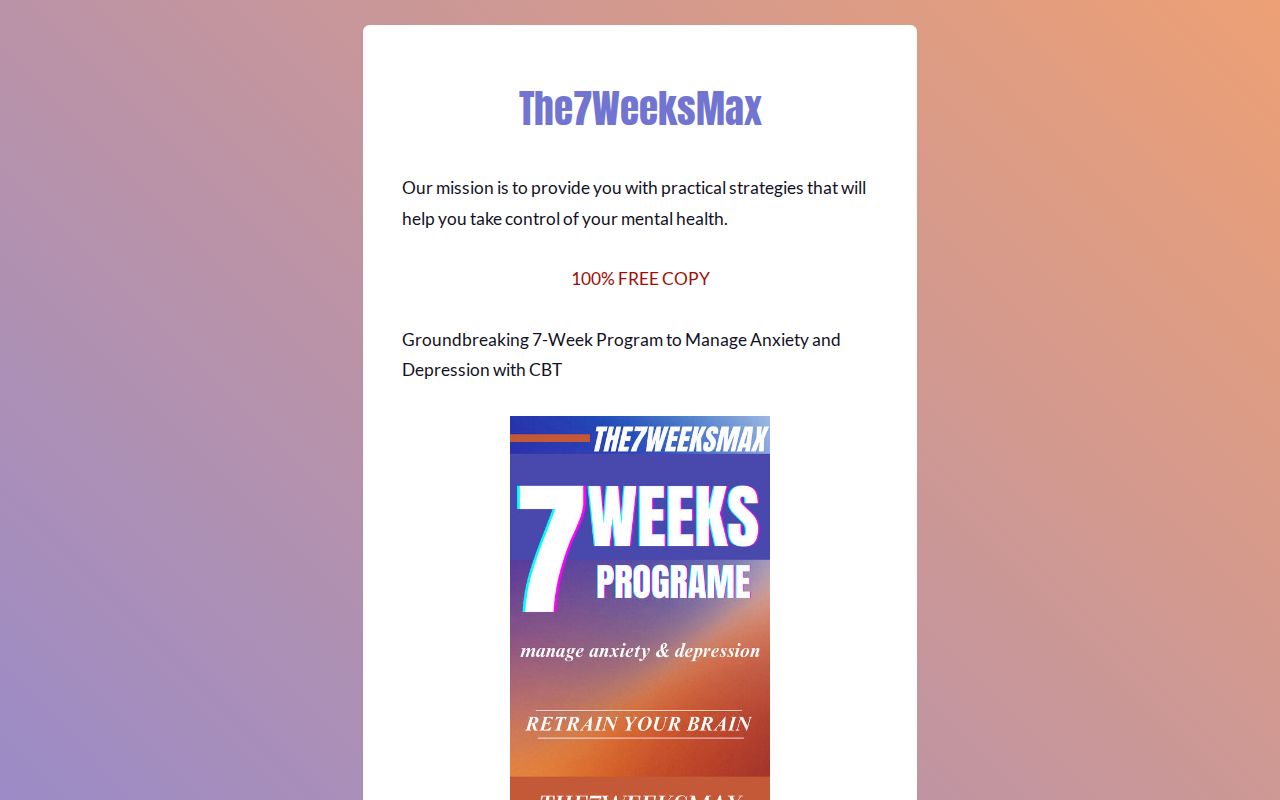 The 7 Weeks Max